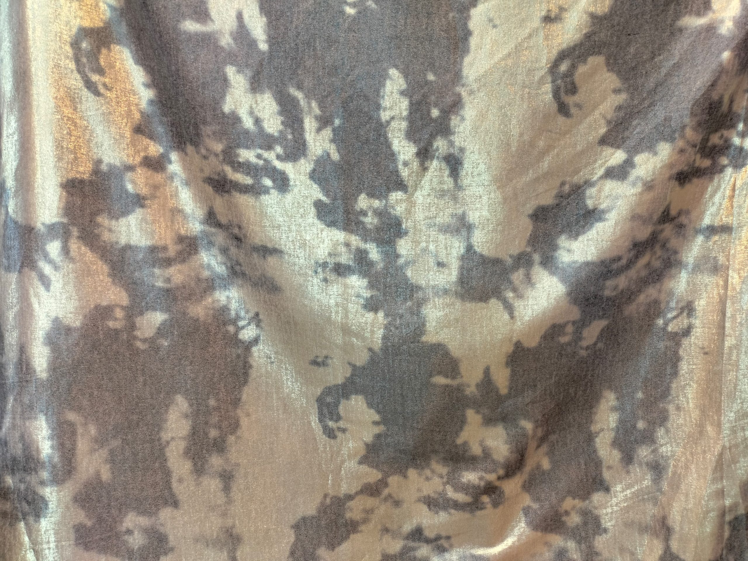 Velvet Shimar Silk Gold Light Peach color – Inayat Arts