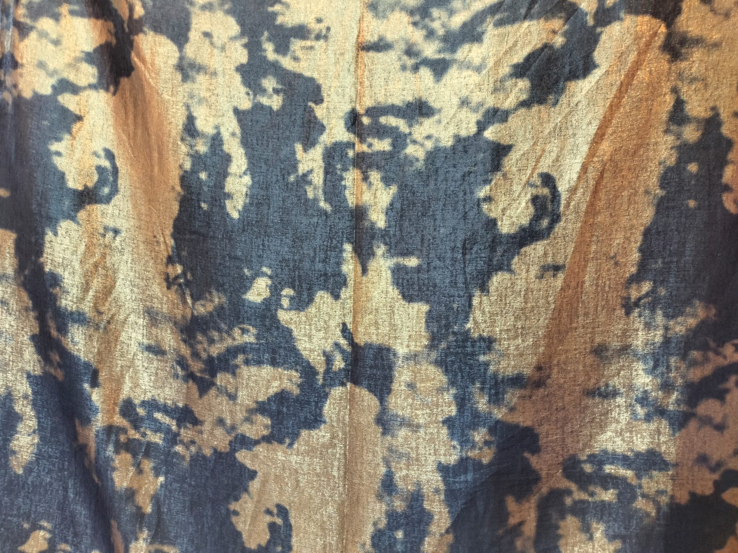 Velvet Shimar Silk Gold Navy Blue color – Inayat Arts